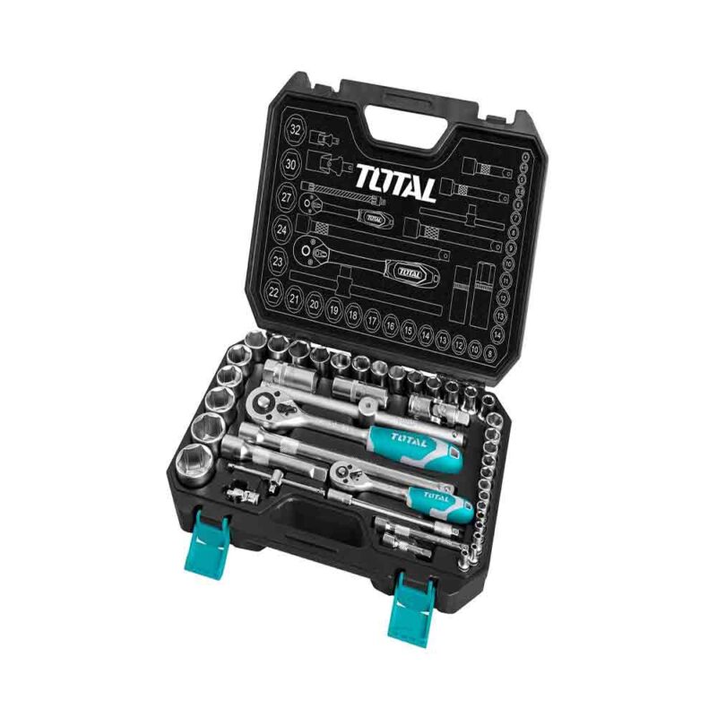 طقم لقم رباط سيستيم 44قطعة علبة بلاستيك4/1″ – 2/1″(THT421441) – توتال ...